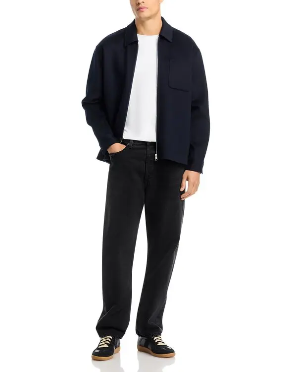 FRAME Double Face Zip Shirt Jacket - Dark Navy