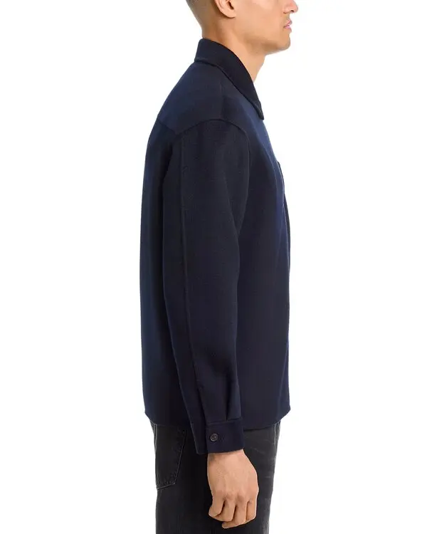 FRAME Double Face Zip Shirt Jacket - Dark Navy