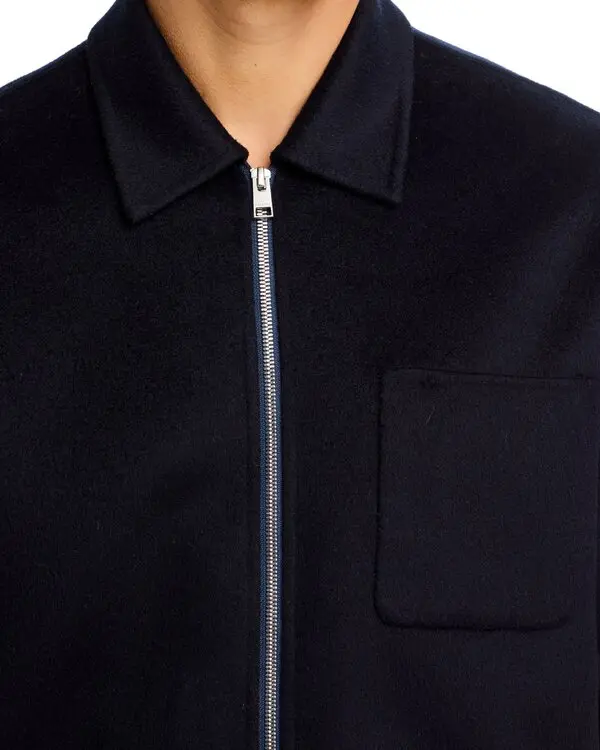 FRAME Double Face Zip Shirt Jacket - Dark Navy
