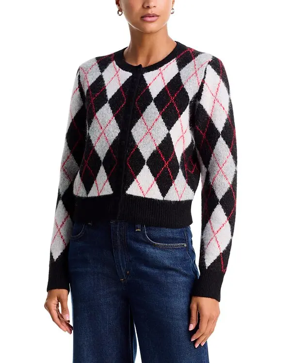 Aqua Argyle Cardigan