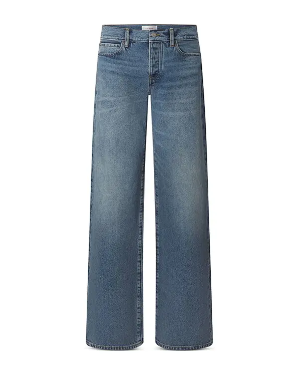 FRAME The Leo Low Rise Wide Leg Jeans - Rivage