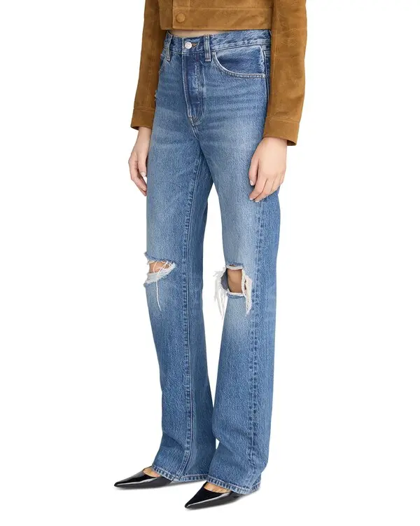FRAME Vertical High Rise Straight Jeans - Voltage