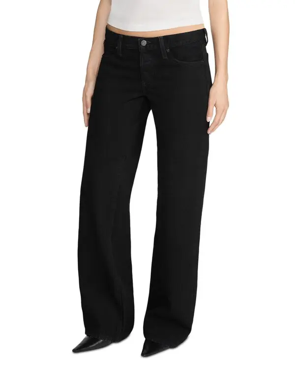 FRAME The Pixie Gray Cotton Low Rise Bootcut Jeans