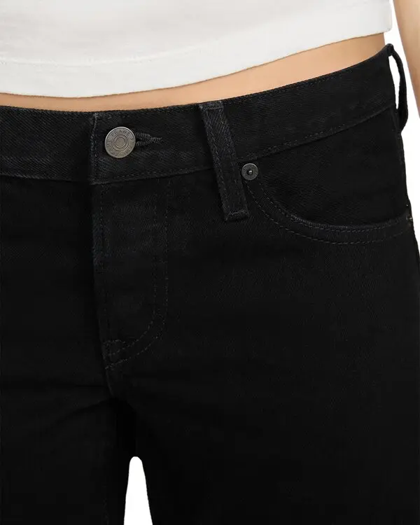 FRAME The Pixie Gray Cotton Low Rise Bootcut Jeans