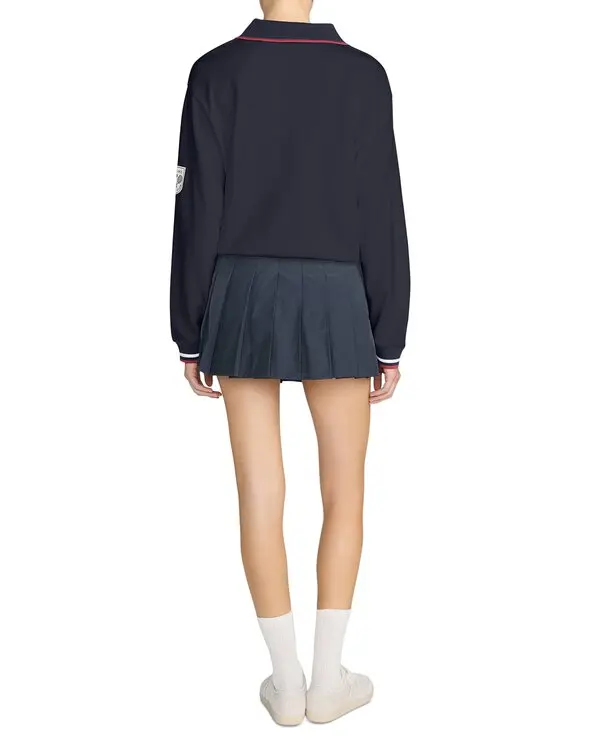 FRAME Tennis Quarter Zip Pullover Sweatshirt