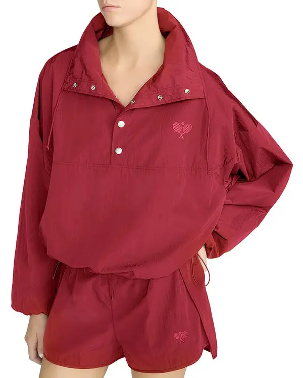 FRAME Tennis Windbreaker With Racquet Embroidery