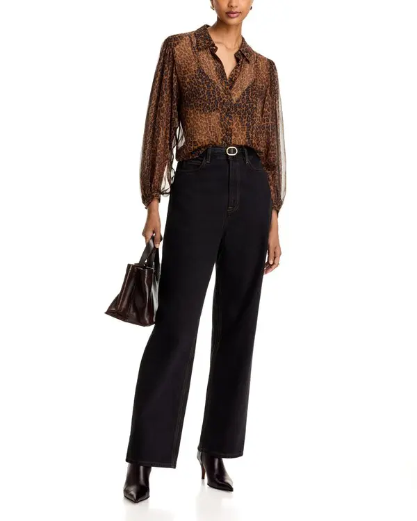 FRAME The Silk Prairie Sheer Shirt