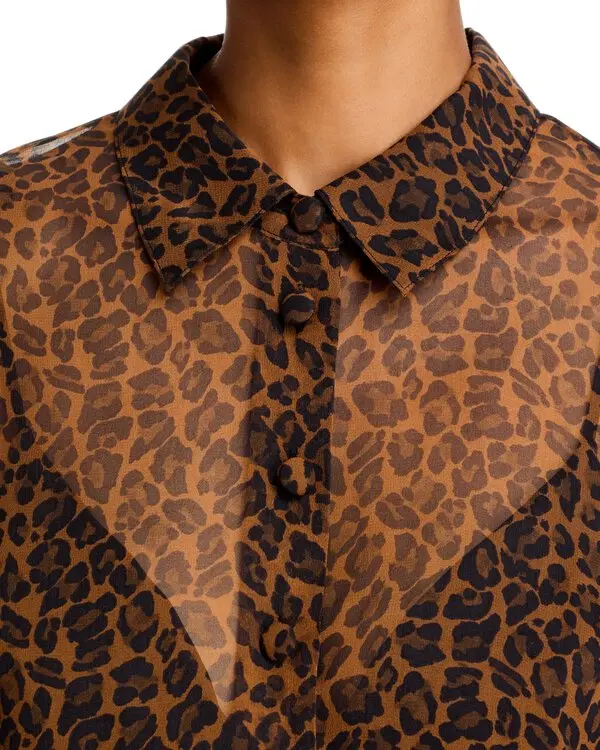 FRAME The Silk Prairie Sheer Shirt