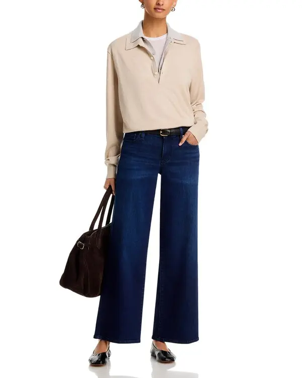 FRAME Le Slim Low Rise Palazzo Jeans - Ultraviolet