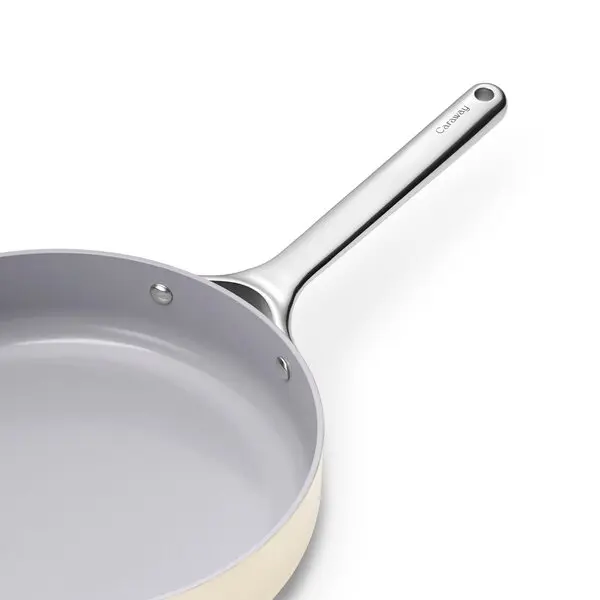 CARAWAY 3 Qt. Ceramic Nonstick Saute Pan - Cream