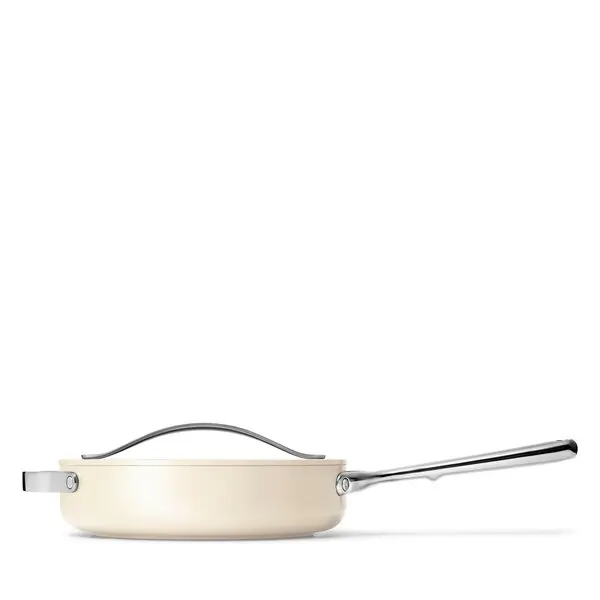 CARAWAY 3 Qt. Ceramic Nonstick Saute Pan - Cream