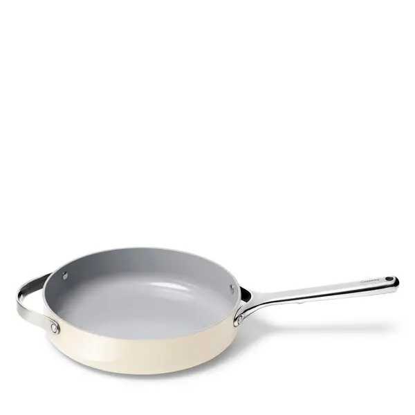 CARAWAY 3 Qt. Ceramic Nonstick Saute Pan - Cream