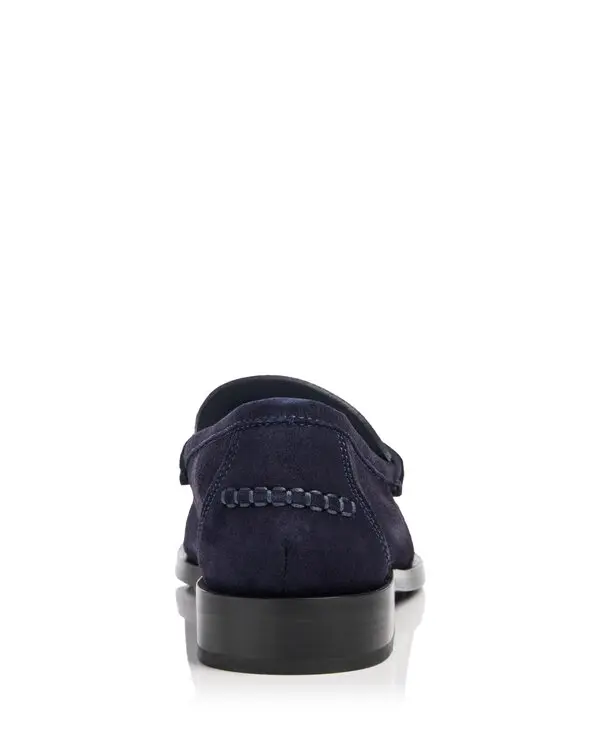FERRAGAMO Maryan Soft Hug Gancini Loafers - Navy