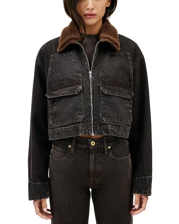 SLVRLAKE Atlas Worker Jacket With Shearling Collar