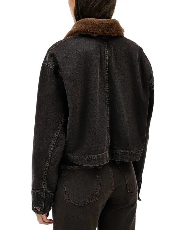 SLVRLAKE Atlas Worker Jacket With Shearling Collar