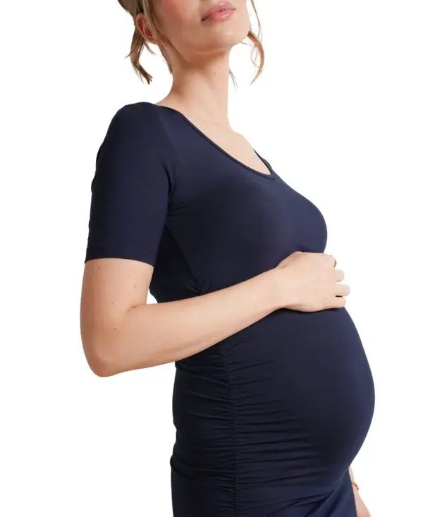 NOM MATERNITY Hugo Maxi Dress - Dark Navy