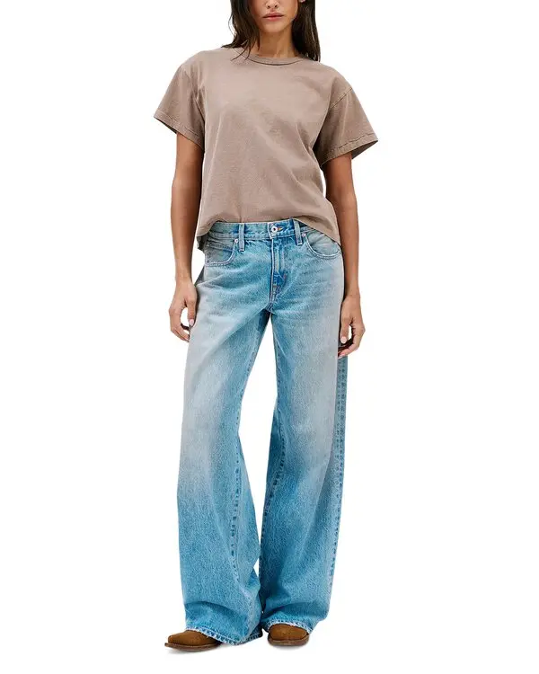 SLVRLAKE Mica Low Rise Wide Leg Jeans - Roll The Dice