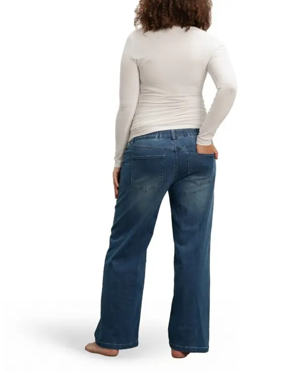 NOM MATERNITY Slouch Boyfriend Jeans Dark Wash