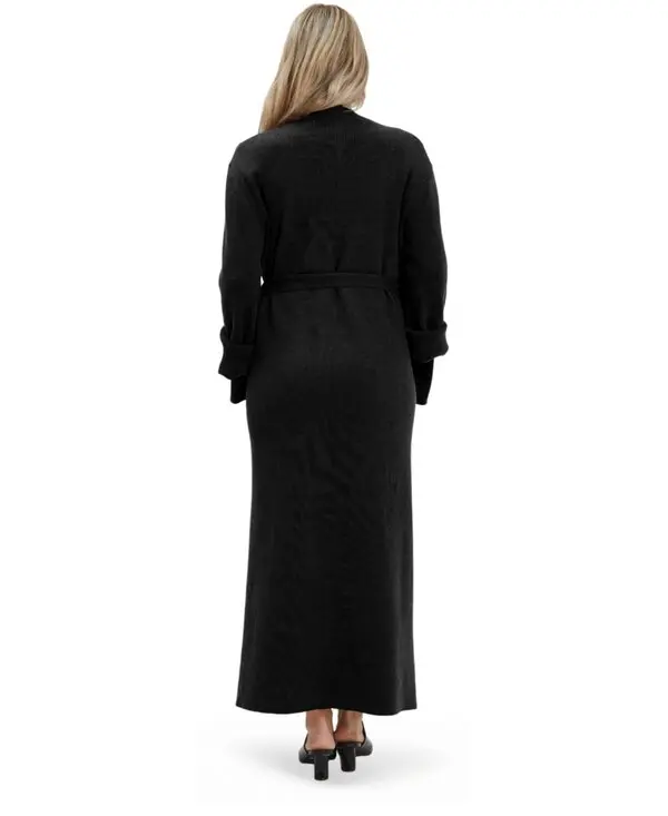 NOM MATERNITY Emaline Maxi Cardigan - Black