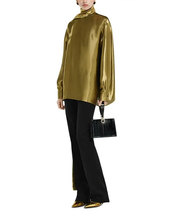 FERRAGAMO Eel Leather Clutch With Gancini Clasp