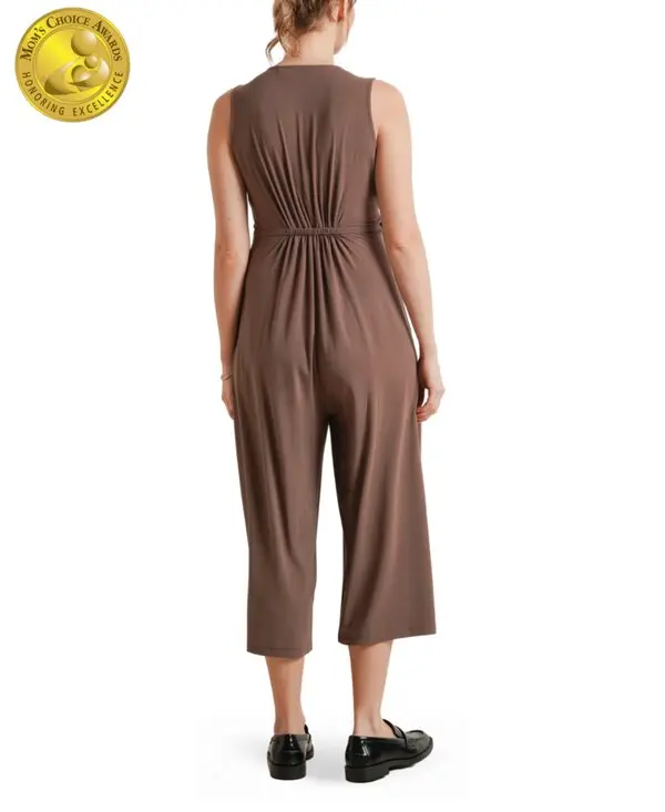 NOM MATERNITY Francesca Cropped Nursing Jumpsuit