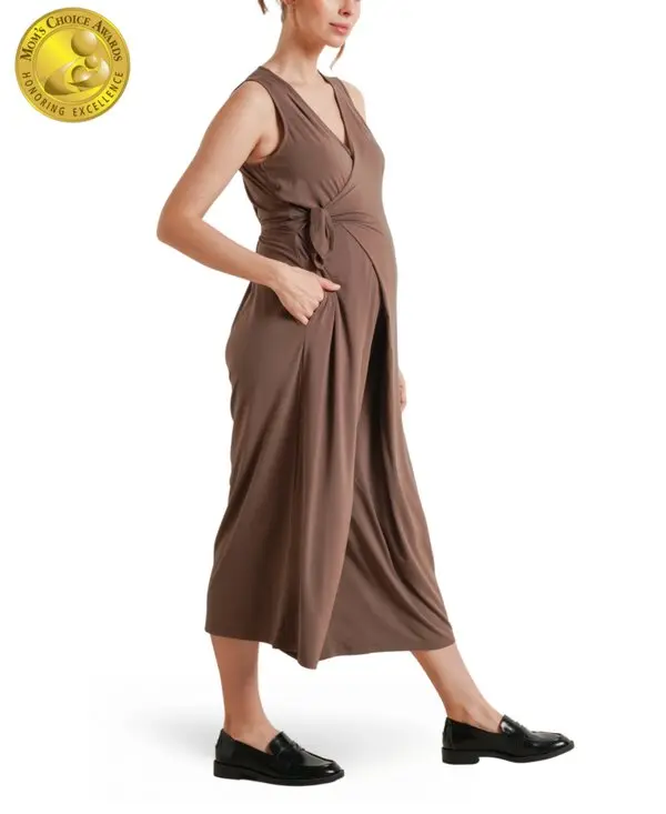NOM MATERNITY Francesca Cropped Nursing Jumpsuit