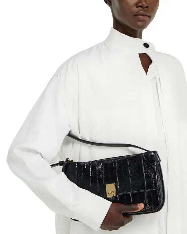 FERRAGAMO Cara Eel Leather Shoulder Bag
