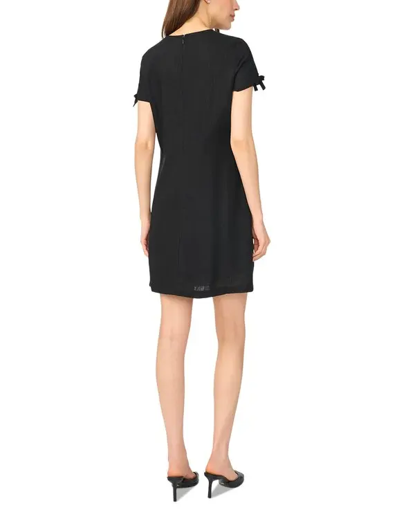CECE DUPRAZ Bow Detail Keyhole Mini Dress - Rich Black