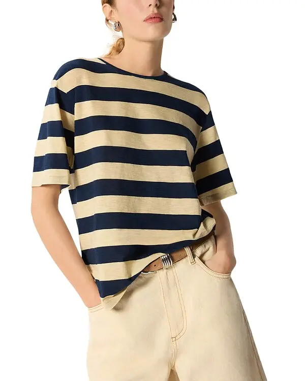 Whistles Striped Cotton T-shirt