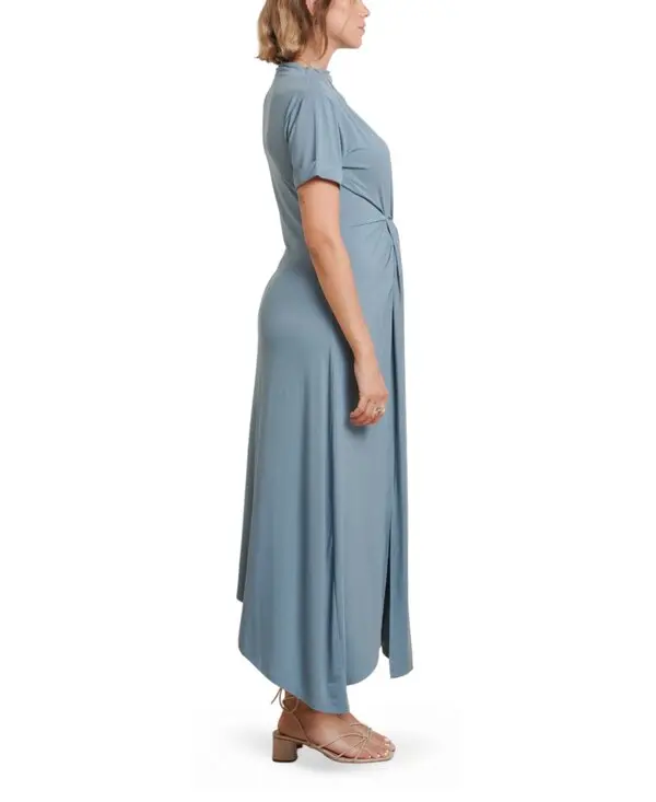 NOM MATERNITY Talia Twist Waist Maxi Dress