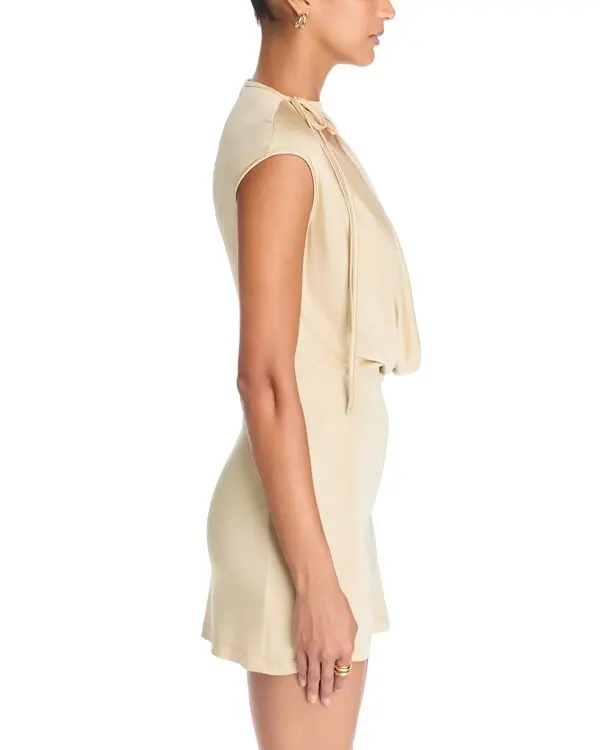 AYA MUSE Nyra Draoed Cutout Mini Dress