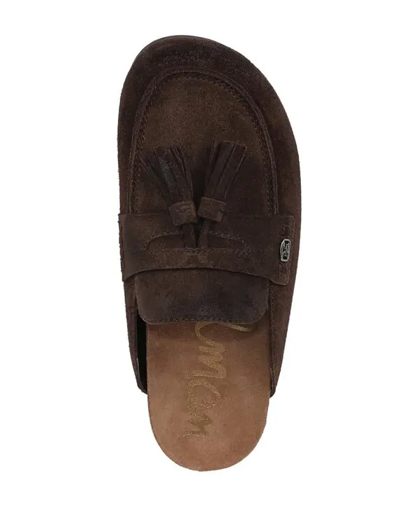 Sam Edelman Astrid Suede Mules - Espresso Bean
