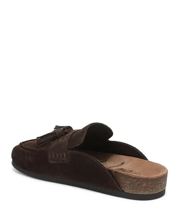 Sam Edelman Astrid Suede Mules - Espresso Bean