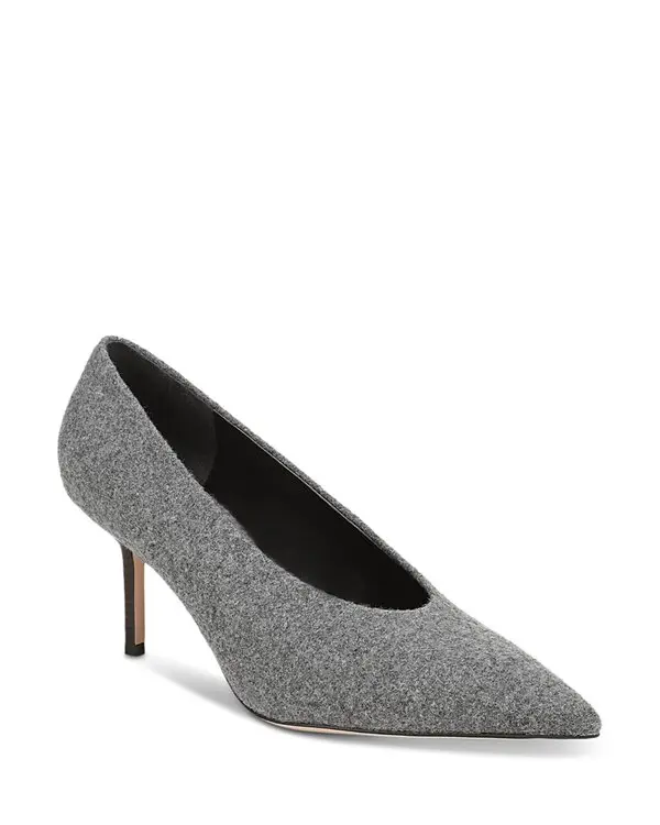 FAVORITE DAUGHTER Zoe Leather Pumps - Grey