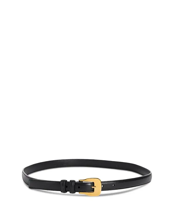 Altuzarra Square Buckle Leather Belt - Black