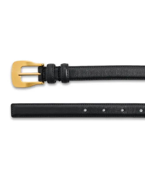 Altuzarra Square Buckle Leather Belt - Black