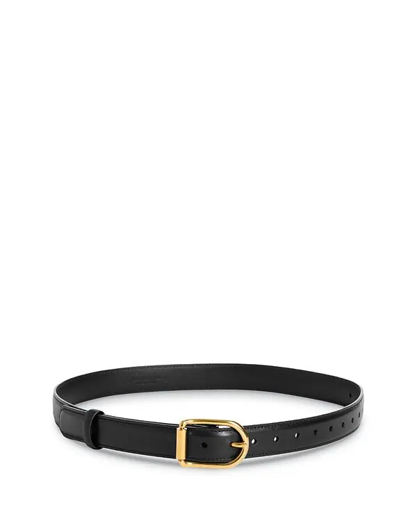 Altuzarra Classic Buckle Leather Belt - Black