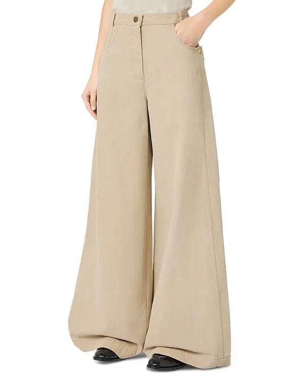 Max Mara Mxmalamaro Wide Leg Pants - Stone
