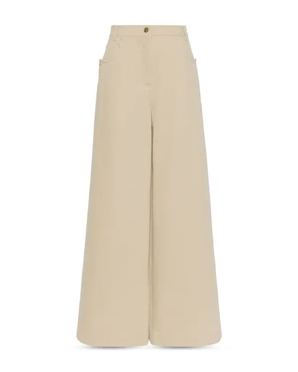 Max Mara Mxmalamaro Wide Leg Pants - Stone