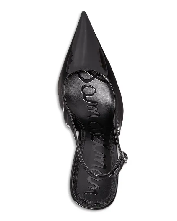Sam Edelman Tegan Patent Leather Slingback Pumps - Black