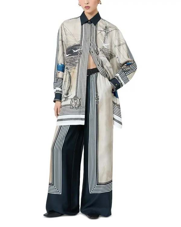 Max Mara Printed Silk Shirt