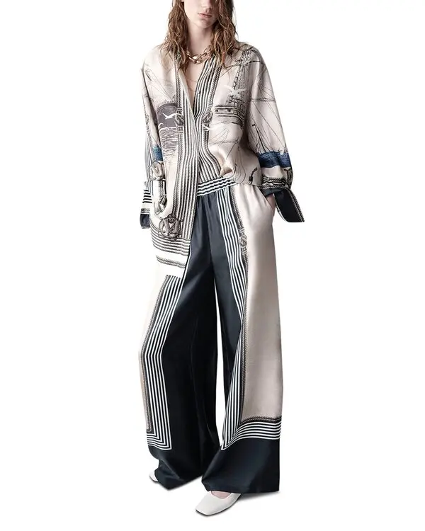 Max Mara Printed Silk Shirt
