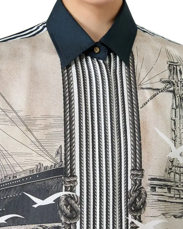 Max Mara Printed Silk Shirt