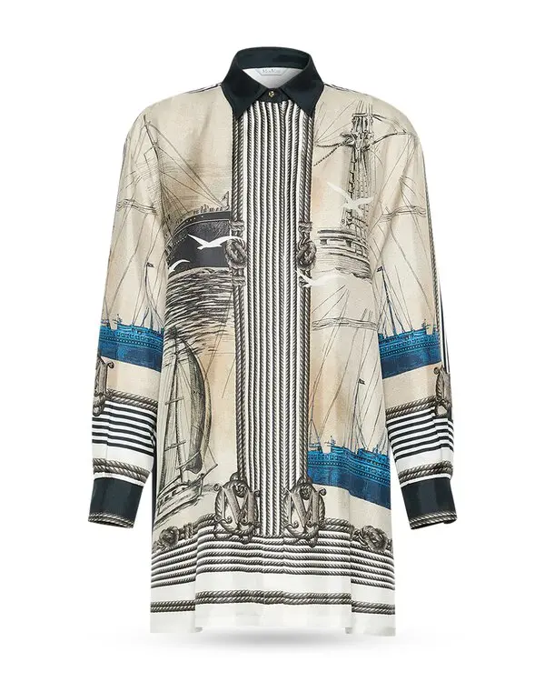 Max Mara Printed Silk Shirt