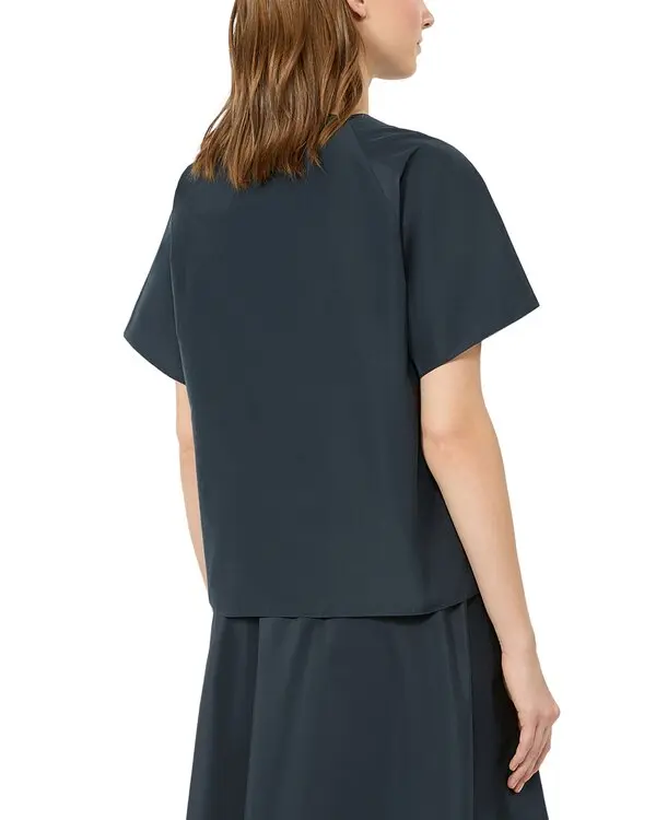 Max Mara Bow Taffeta Top