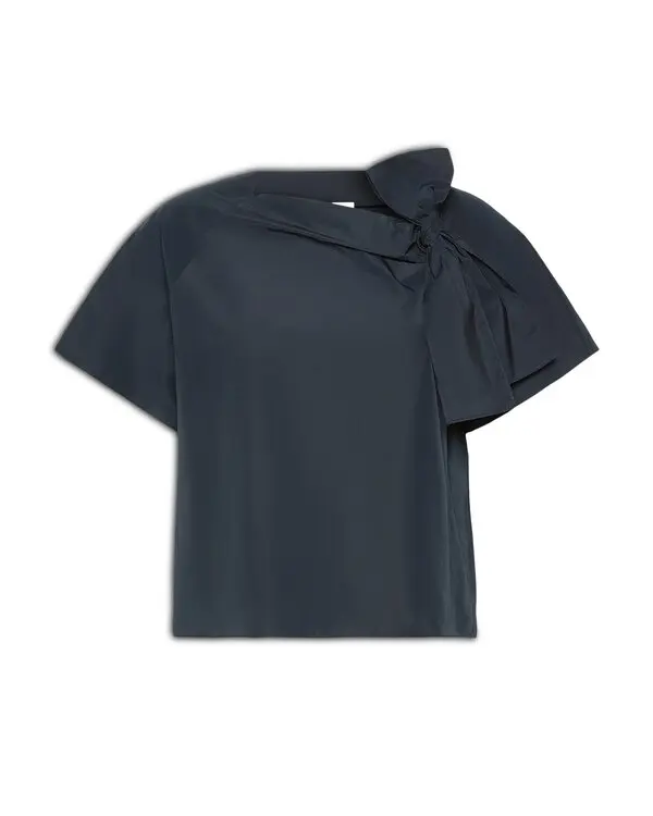 Max Mara Bow Taffeta Top