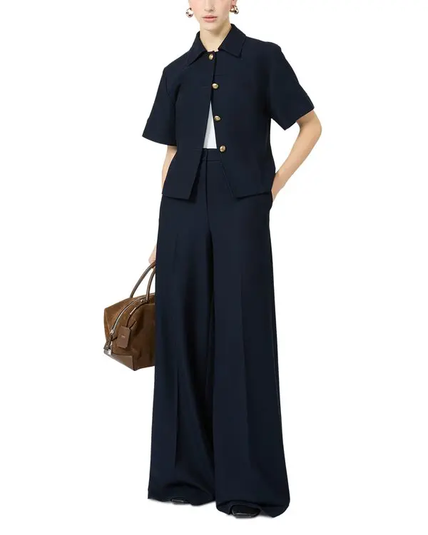 Max Mara Mxmpinza Wide Leg Pants - Ultramarine