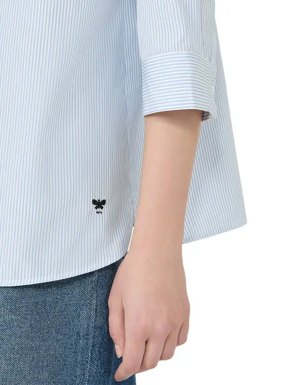 Max Mara Wkdgiralda Three Quarter Sleeve Shirt - Light Blue