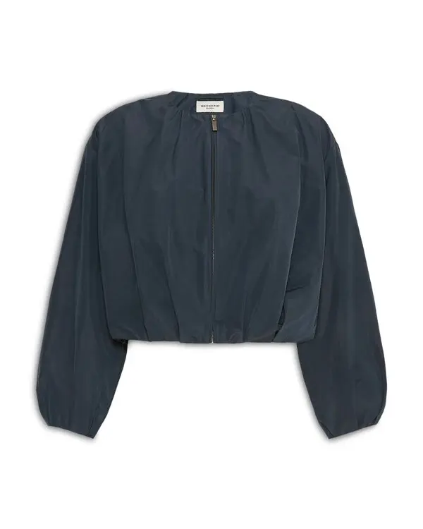 Max Mara Wkdbutterfly Gathered Boxy Jacket - Navy
