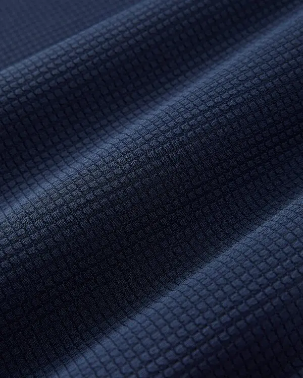 RHONE Waffle Tech Classic Henley Shirt - True Navy